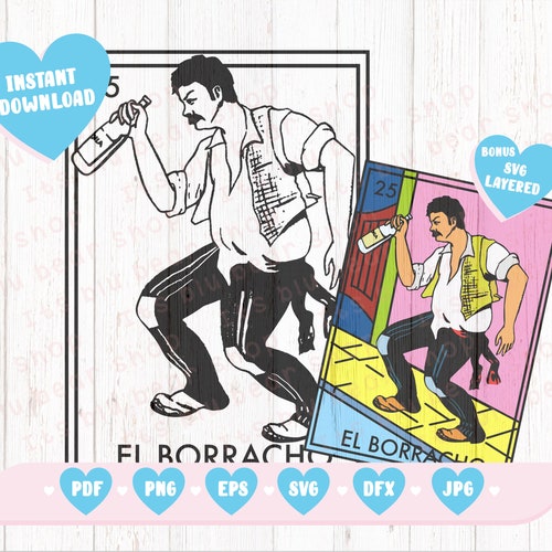 El Diablito SVG Mexican Loteria SVG Classic Card Silhouette - Etsy