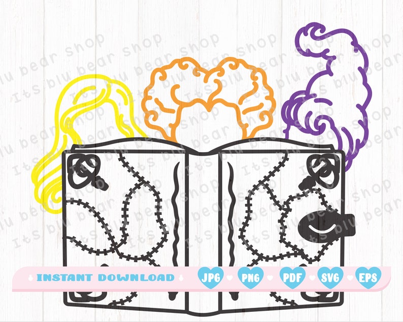 Hocus Pocus Book Svg Halloween Svg Sanderson Sisters Svg - Etsy UK