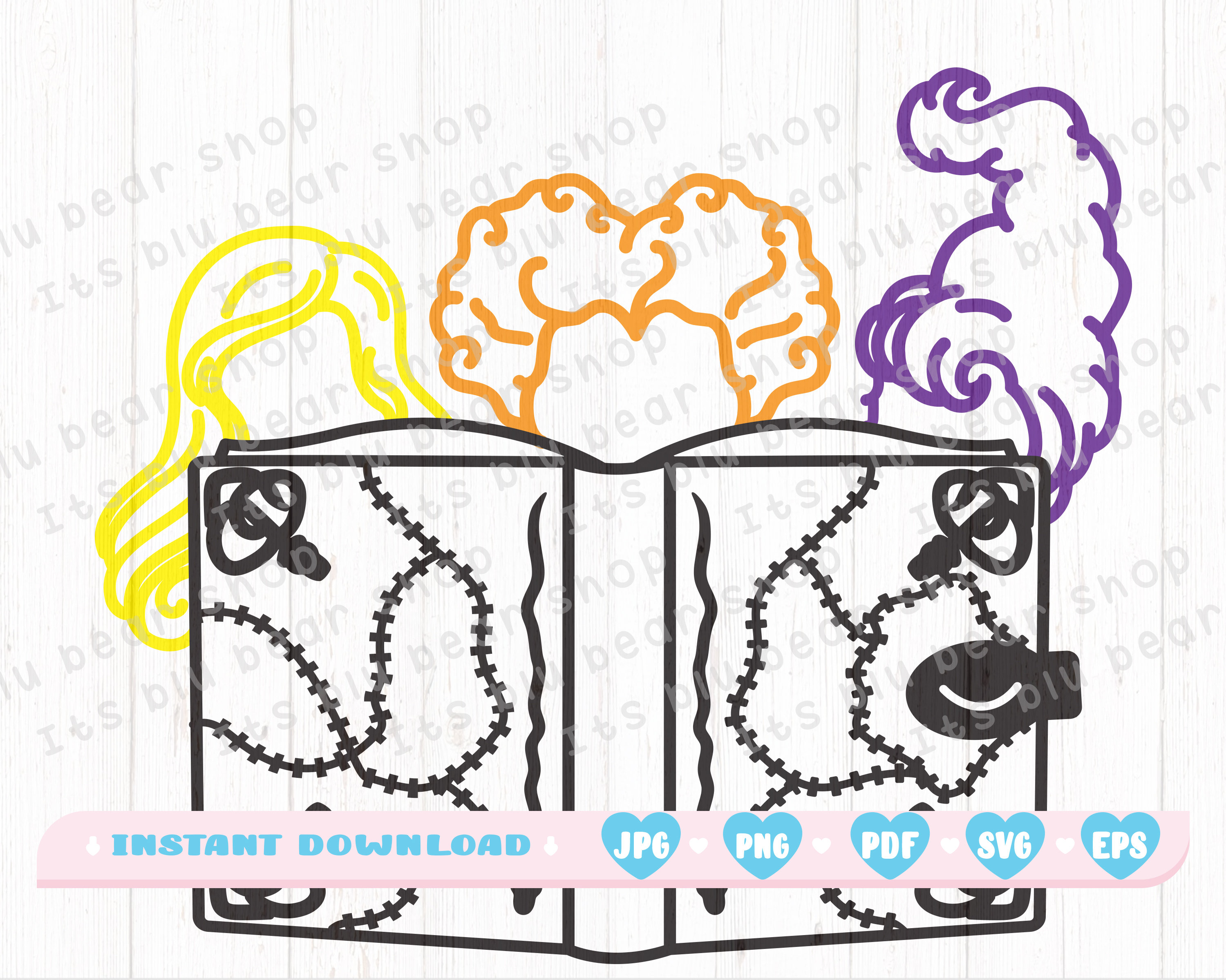 Hocus Pocus Book Svg Halloween Svg Sanderson Sisters Svg - Etsy UK