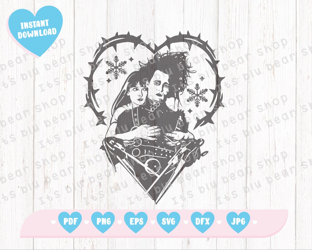 Edward Svg, Kim Svg, Dxf, Cricut, Silhouette Cut File, Instant Download ...