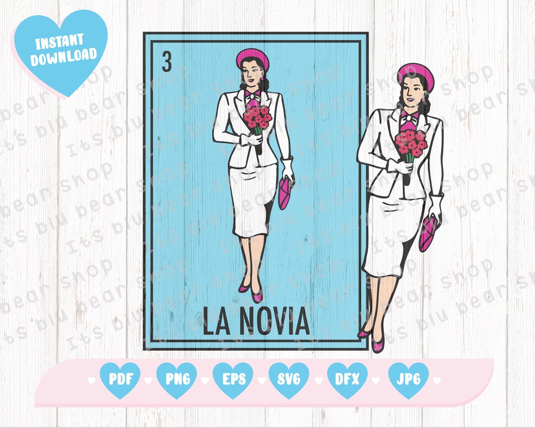 La Novia Svg La Dama SVG Mexican Loteria SVG Cricut Ready, Loteria Card ...