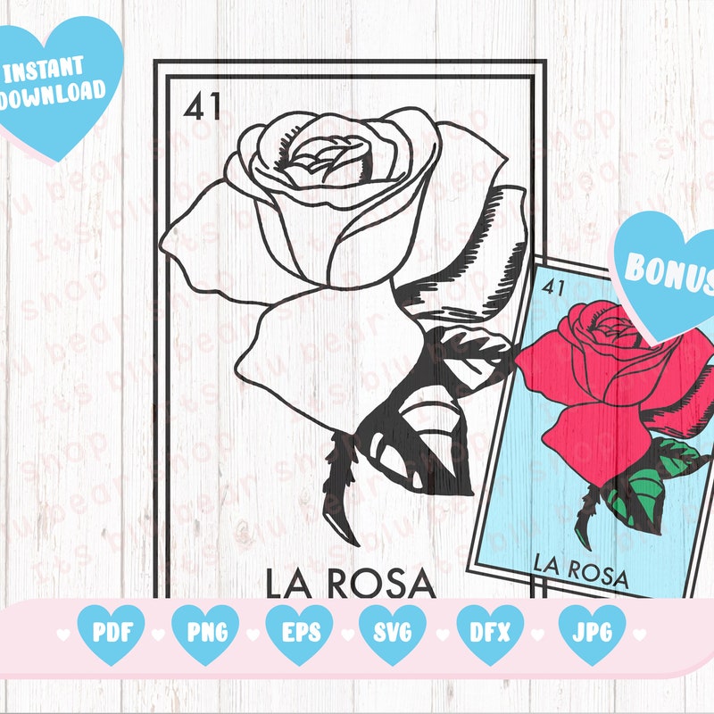 La Rosa Loteria Card - Etsy