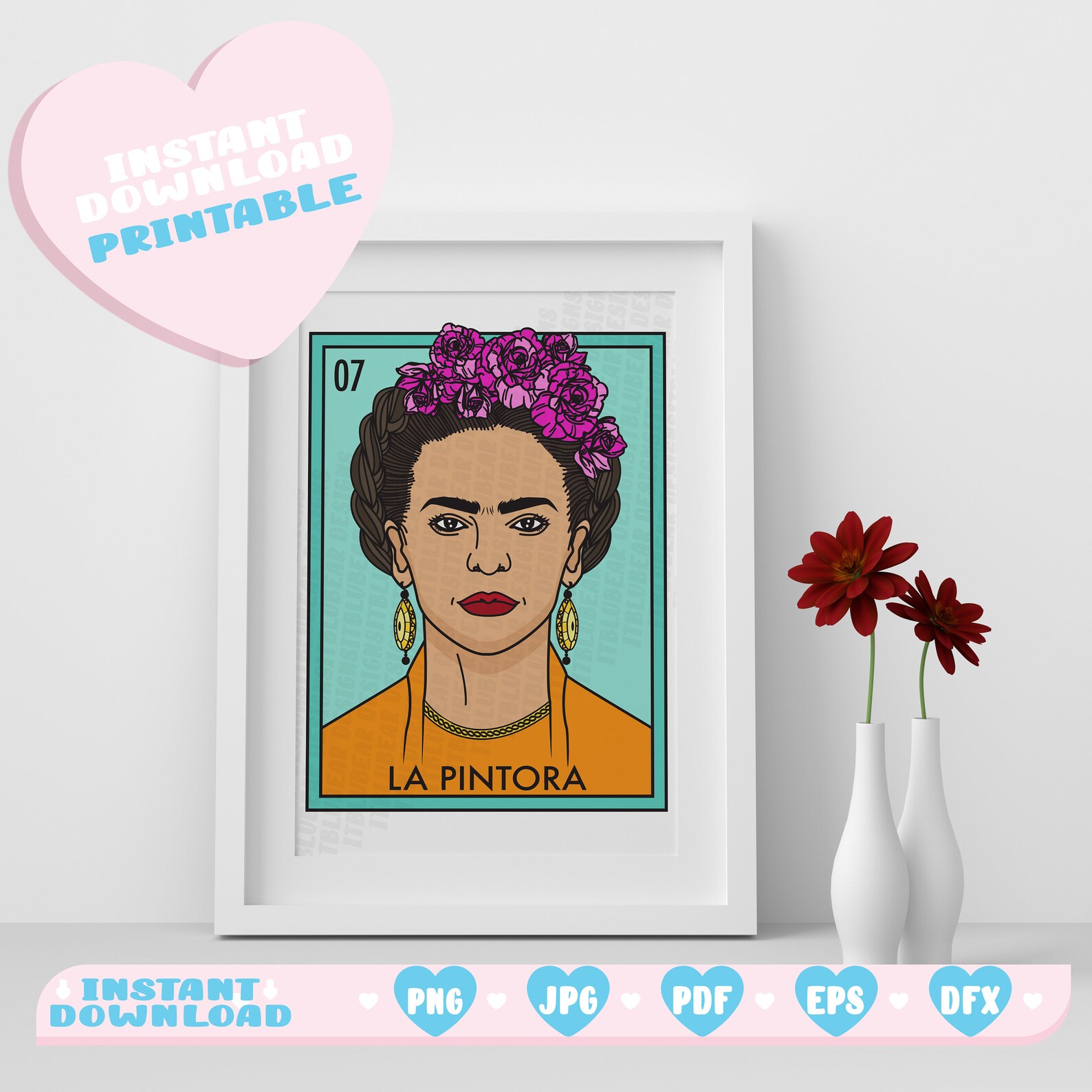 Frida Kahlo Color Svg Frida Kahlo PNG Download Digital - Etsy