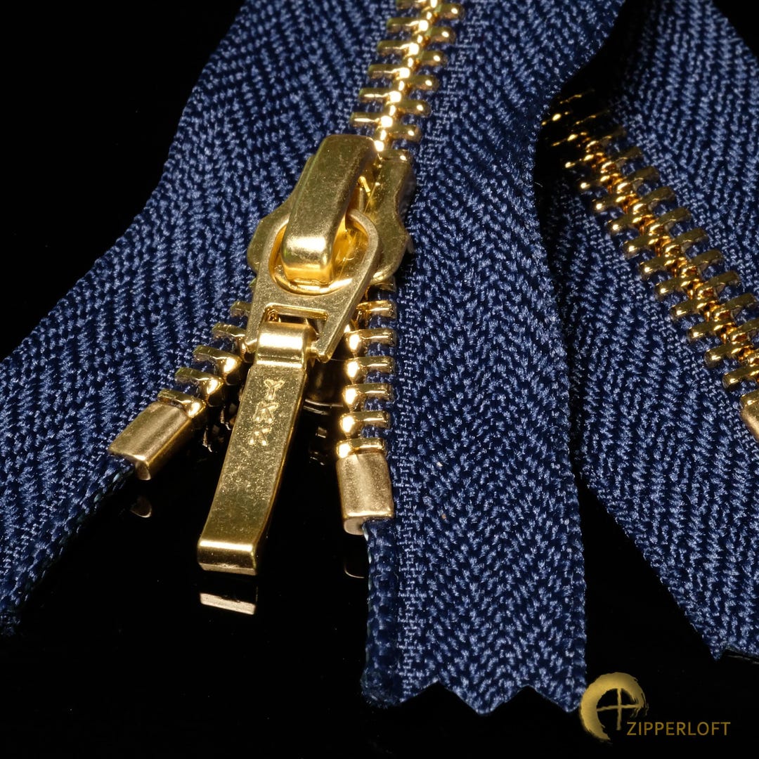 YKK #5 EVERBRIGHT® Gold (10,12") - 058 Military Blue - ** Set of 2 ...