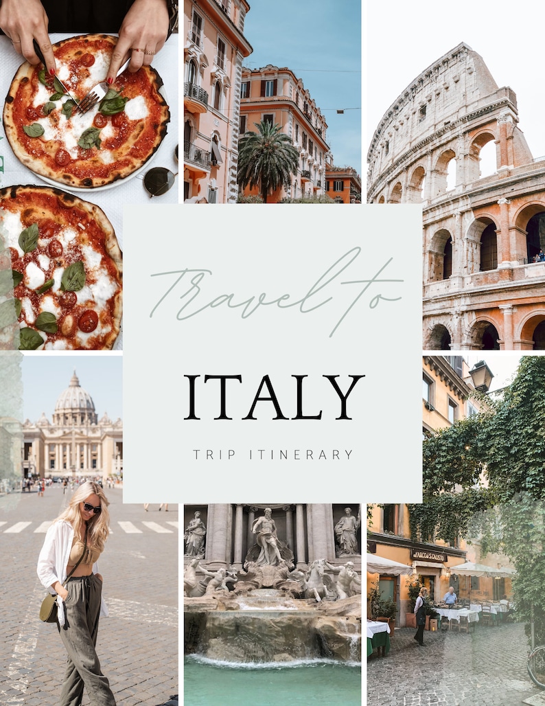 Travel Itinerary Template Italy Travel Template, Fully Customizable ...
