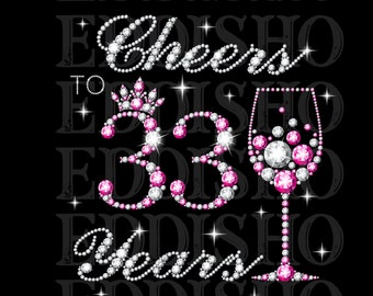 Cheers to 33 Years | Etsy