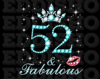 52nd Birthday Png - Etsy
