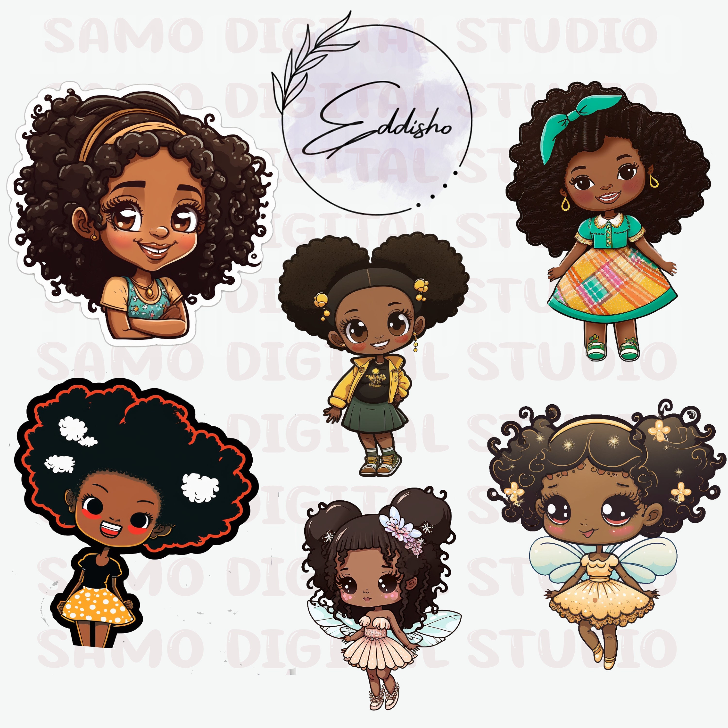 Сute Little Girl Stickers girl Clipart girl PNG Little - Etsy