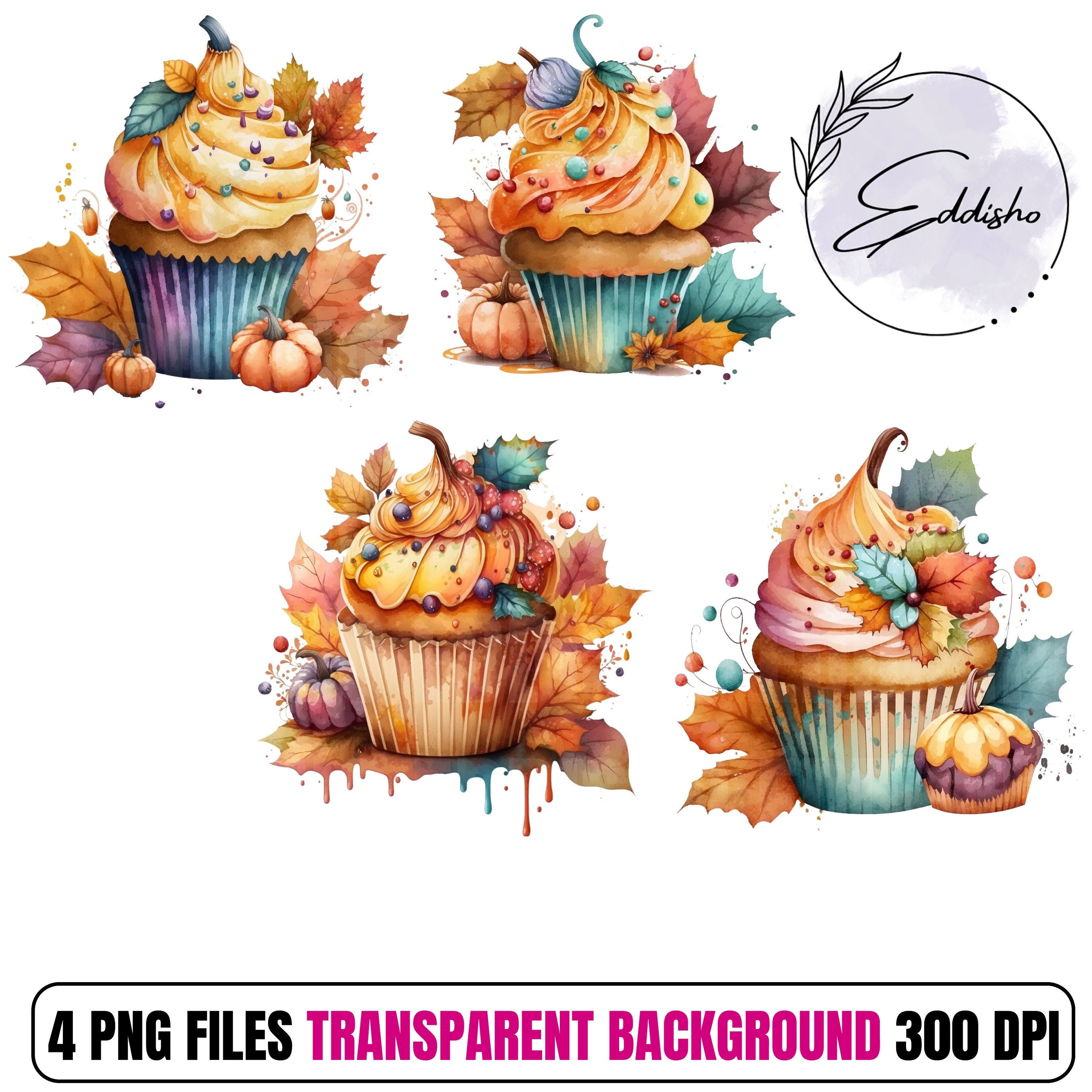 Fall Cupcake Clipart