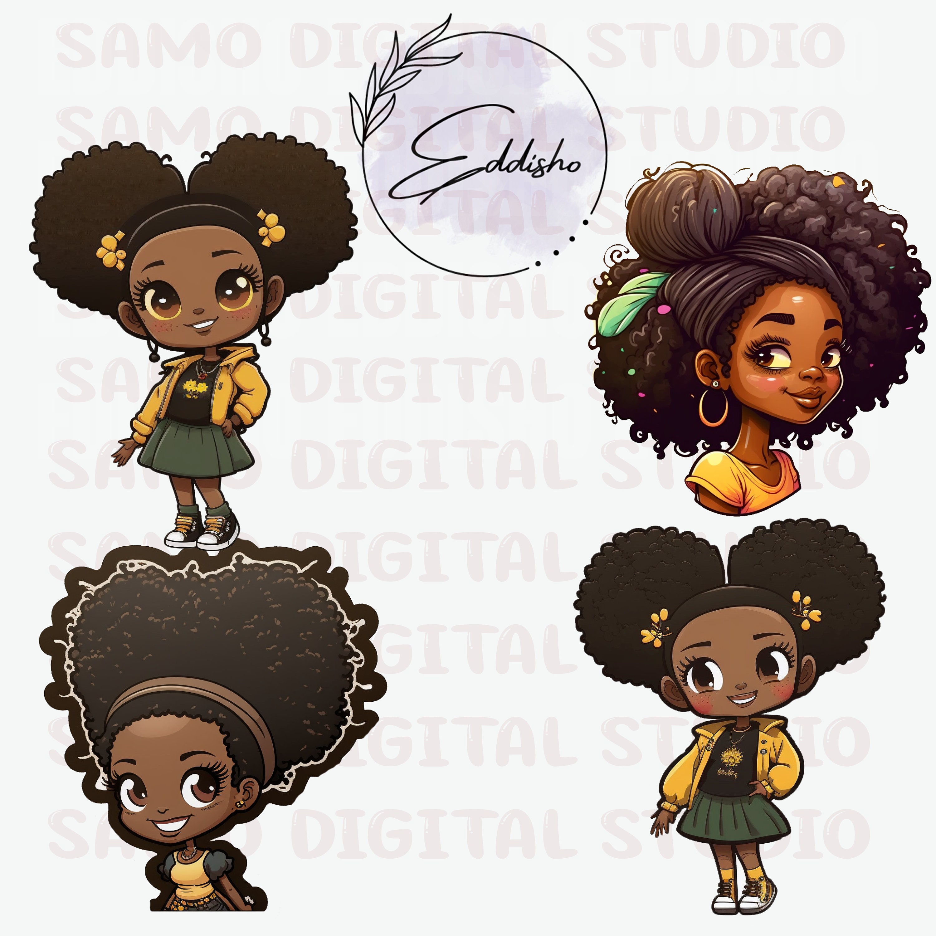 Сute Little Girl Stickers girl Clipart girl PNG Little - Etsy