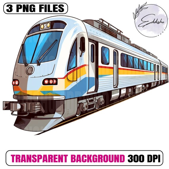 Modern Train Clip Art