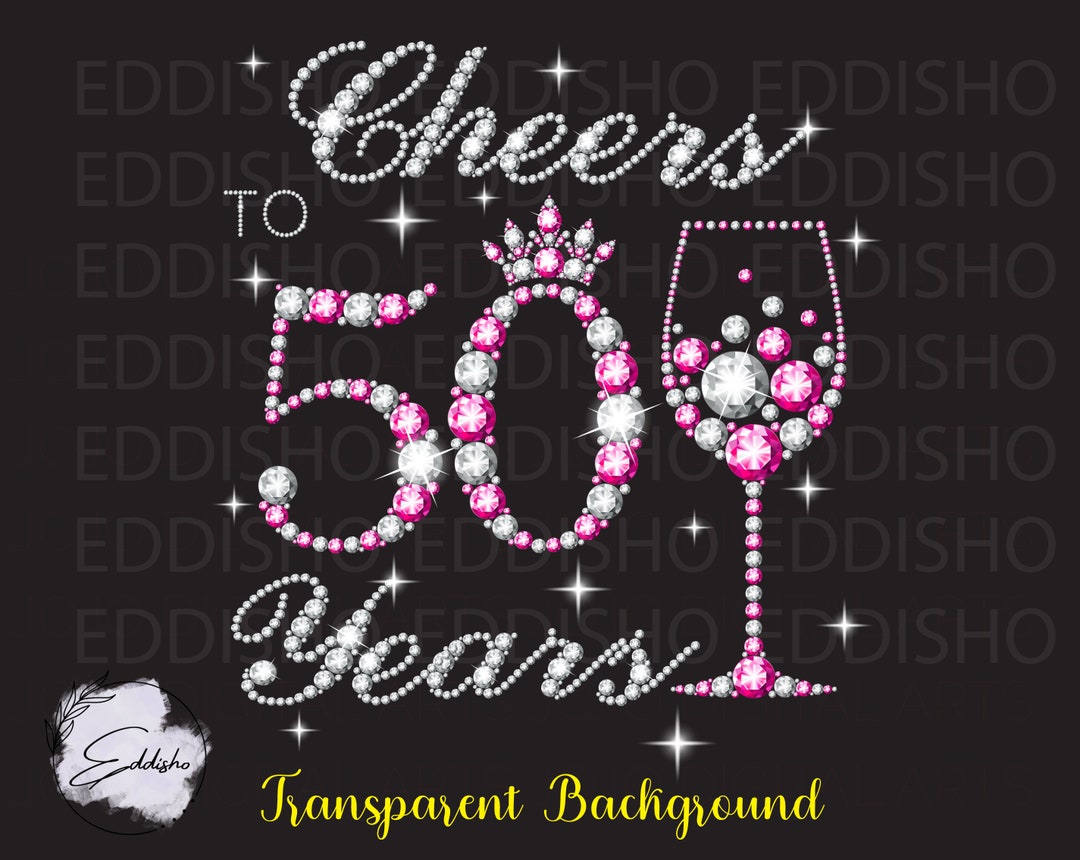 PNG File: Cheers to 50 Years 50th Birthday PNG Design 50 - Etsy