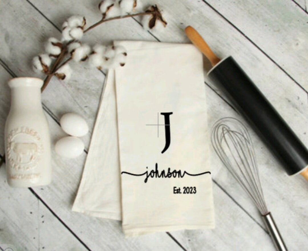 Personalized Dish Towel, Personalized Tea Towel, Monogram Dish Towel ...