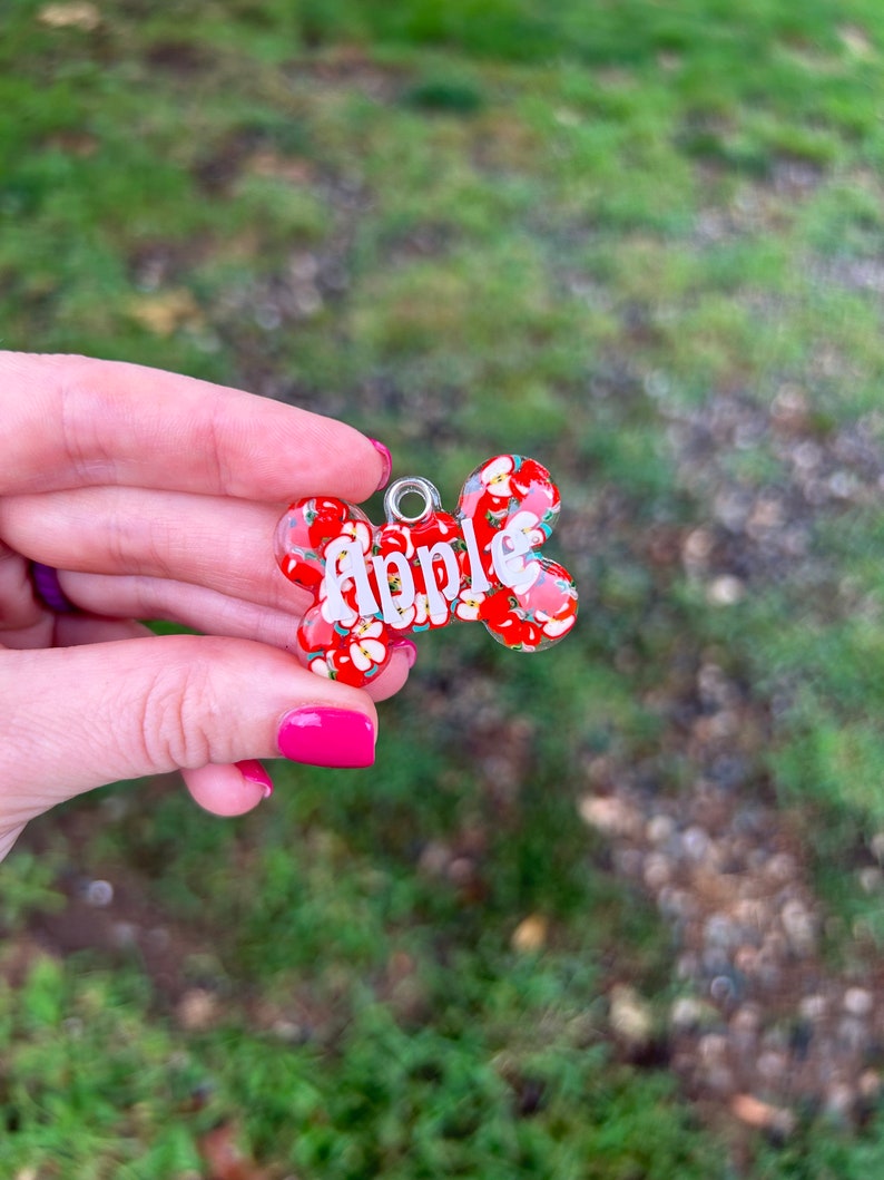 Apple Slice Pet ID Tag, Resin Dog ID Tag, Pet ID Tag, Resin Pet Tag ...