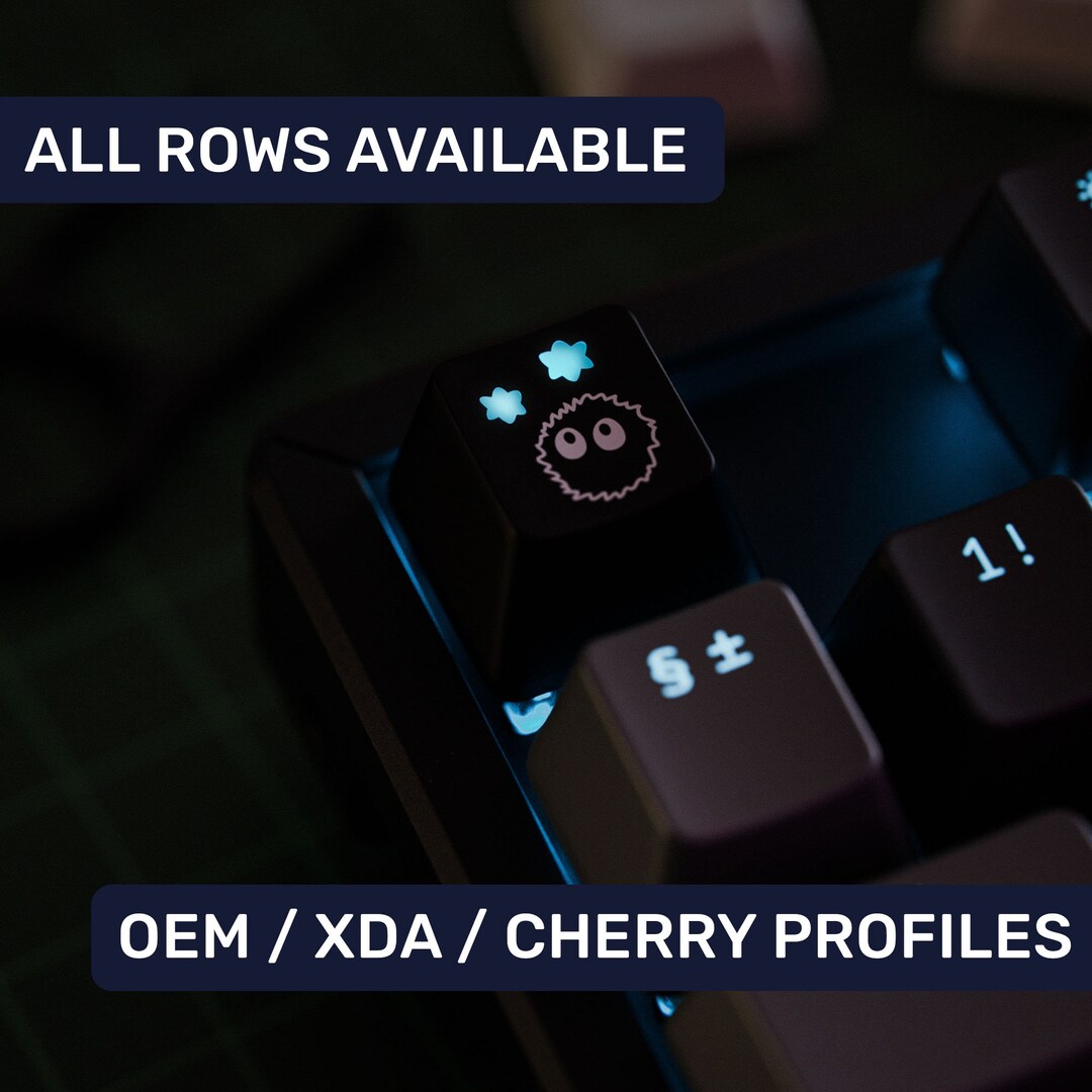 Backlit RGB Keycap Soot Sprite Key Cap Cherry MX Gateron Razer Switch ...