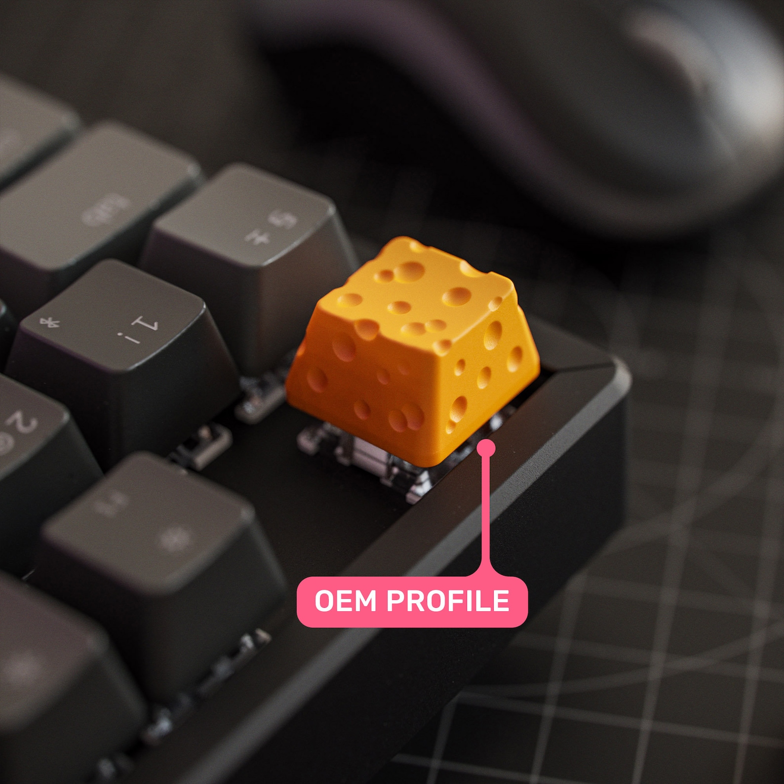 Cheese Keycap 3D Artisan Key Cap for Cherry MX Gateron Kailh Razer ...