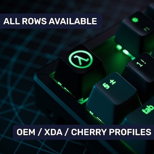 Half Life Backlit RGB Keycap for Cherry Mx Gateron Kailh Razer Switch ...