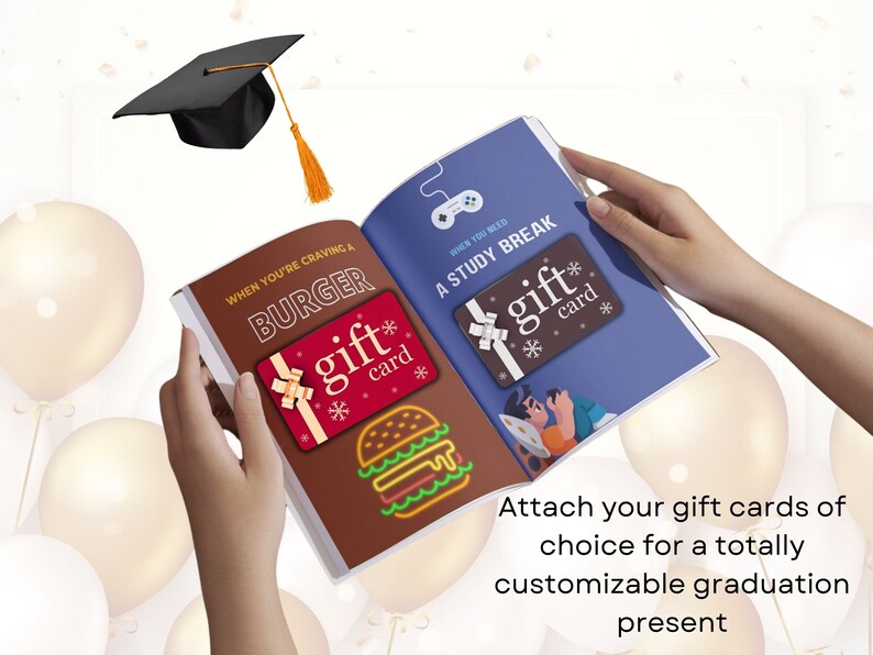 College Gift Card Book, Printable Open When College, College Survival ...