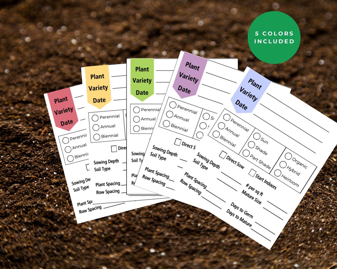 Seed Packets Gardening Printable, Seed Packet Info, Garden Essentials ...