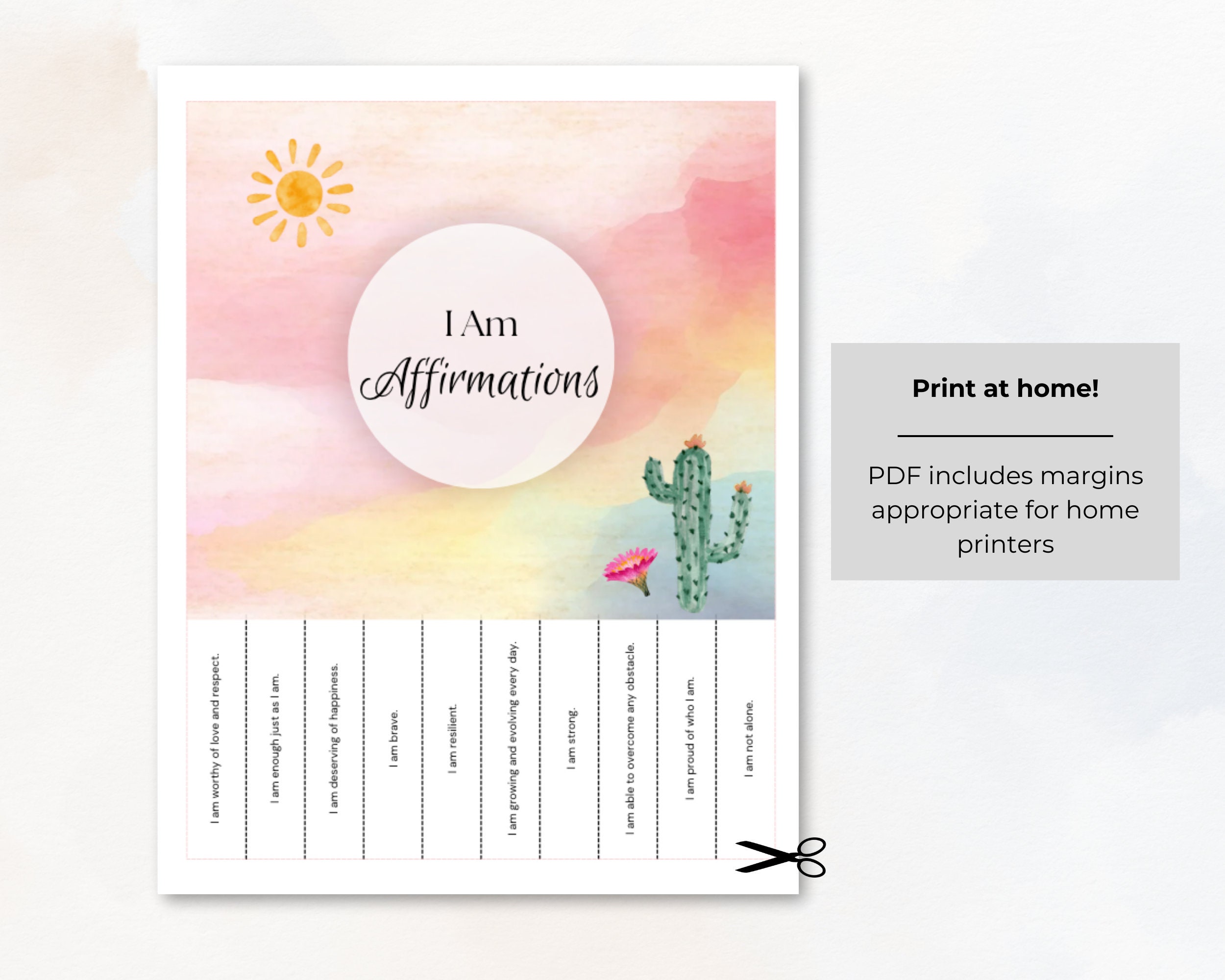 I Am Affirmations, Affirmations Poster, Positive Affirmations, Therapy ...
