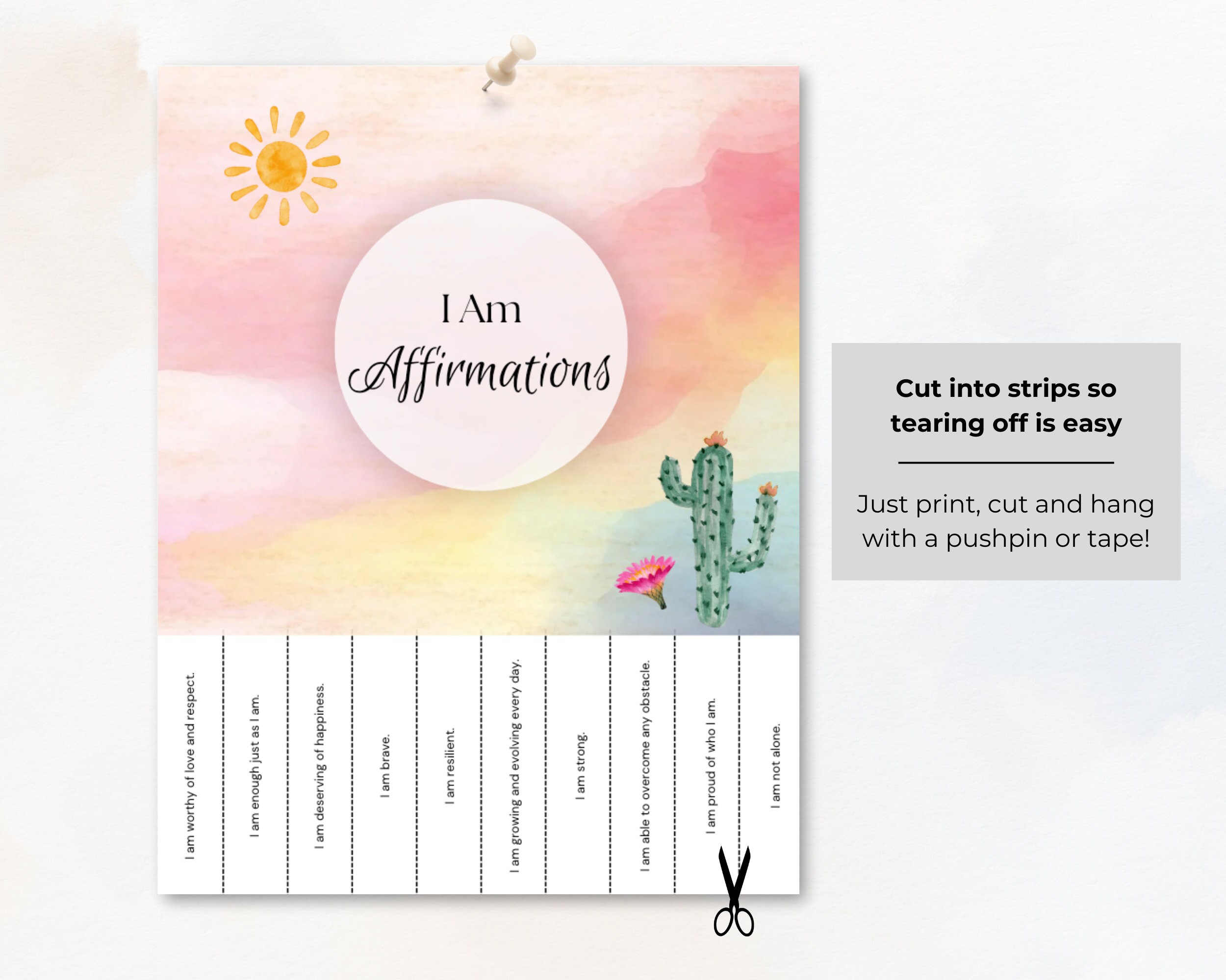I Am Affirmations, Affirmations Poster, Positive Affirmations, Therapy ...