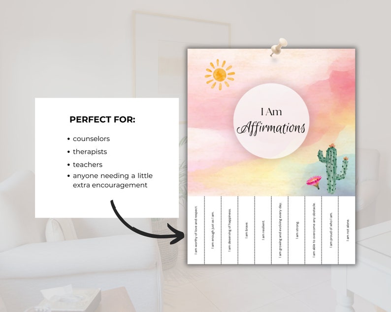 I Am Affirmations, Affirmations Poster, Positive Affirmations, Therapy ...