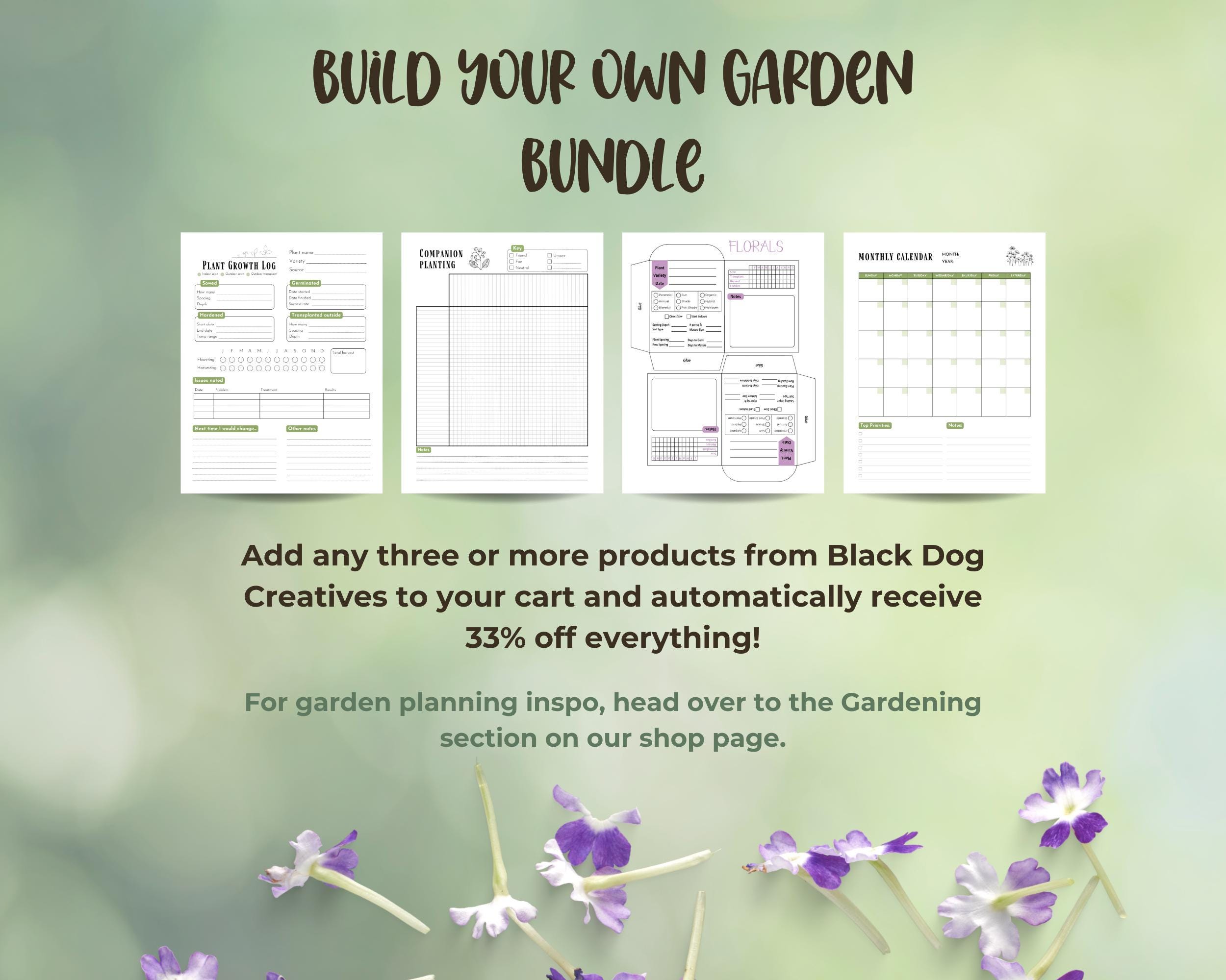 Garden Layout Planner, Printable Garden Planner Inserts, Garden Journal ...
