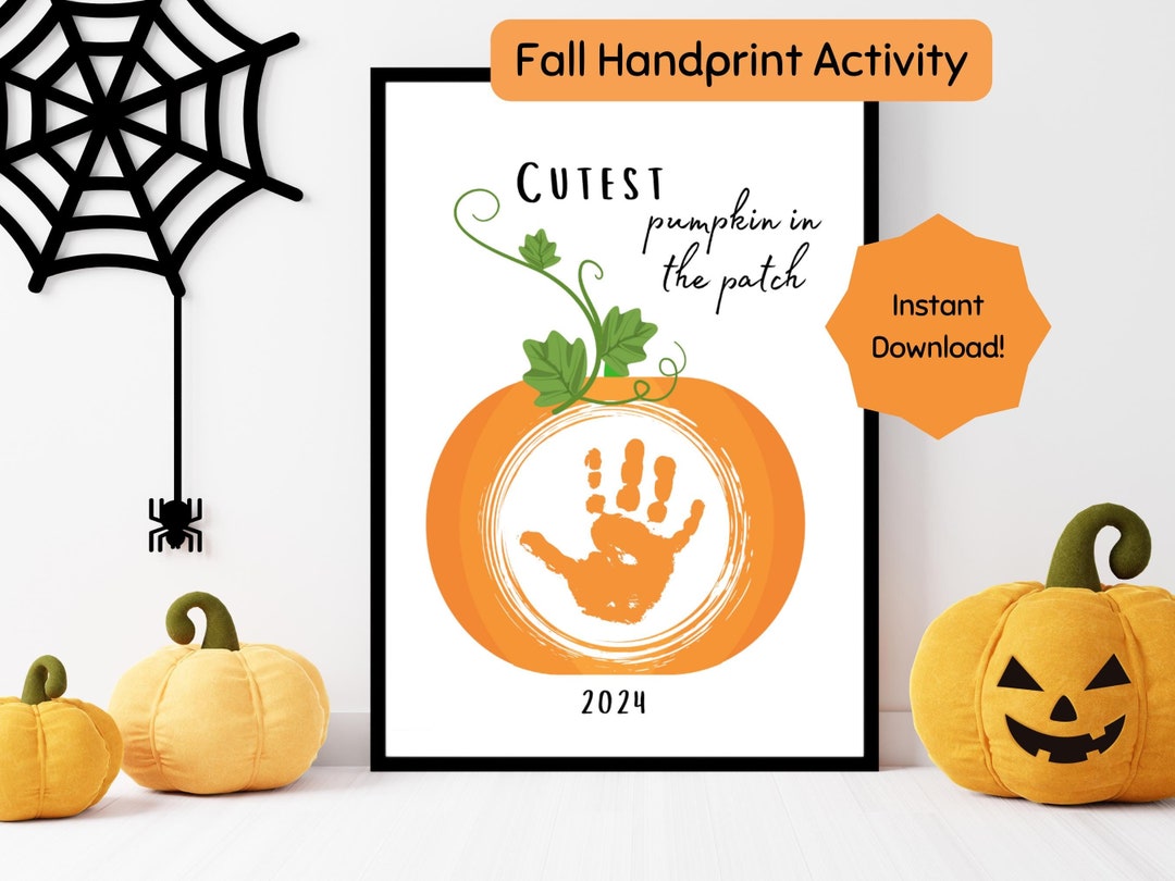 Fall Handprint Art Activity Printable, Printable Autumn Keepsake 2024 ...