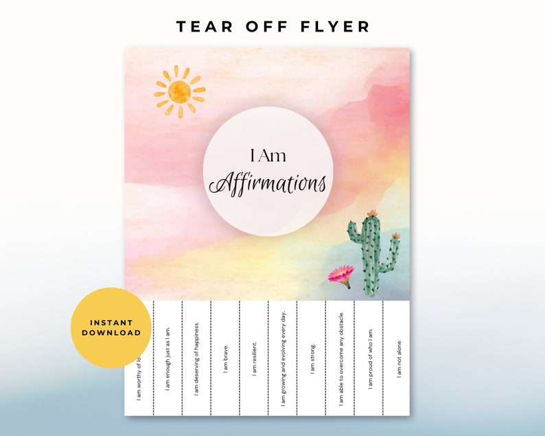 I Am Affirmations, Affirmations Poster, Positive Affirmations, Therapy ...
