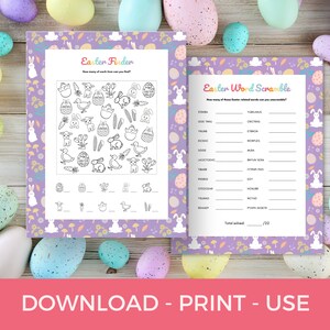 Printable Easter Game Bundle, Easter Games for Young Kids, Easter ...
