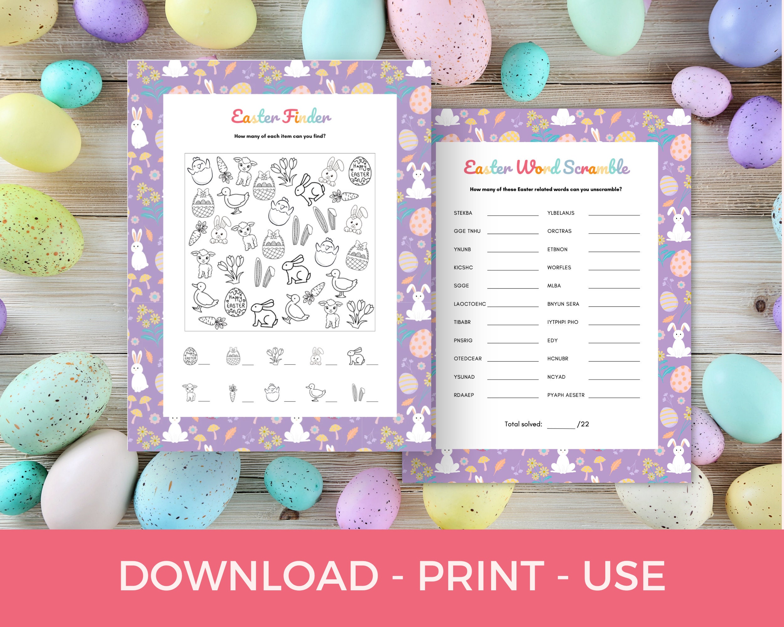 Printable Easter Game Bundle, Easter Games for Young Kids, Easter ...