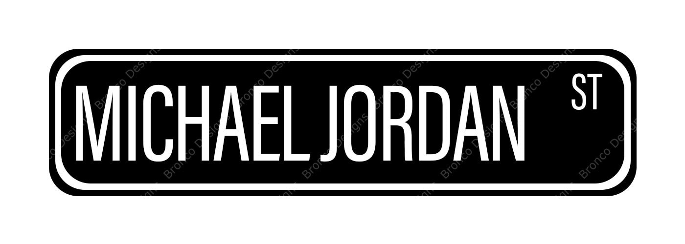 Michael Jordan 24" X 6" Aluminum Street Sign - NBA - Chicago Bulls ...