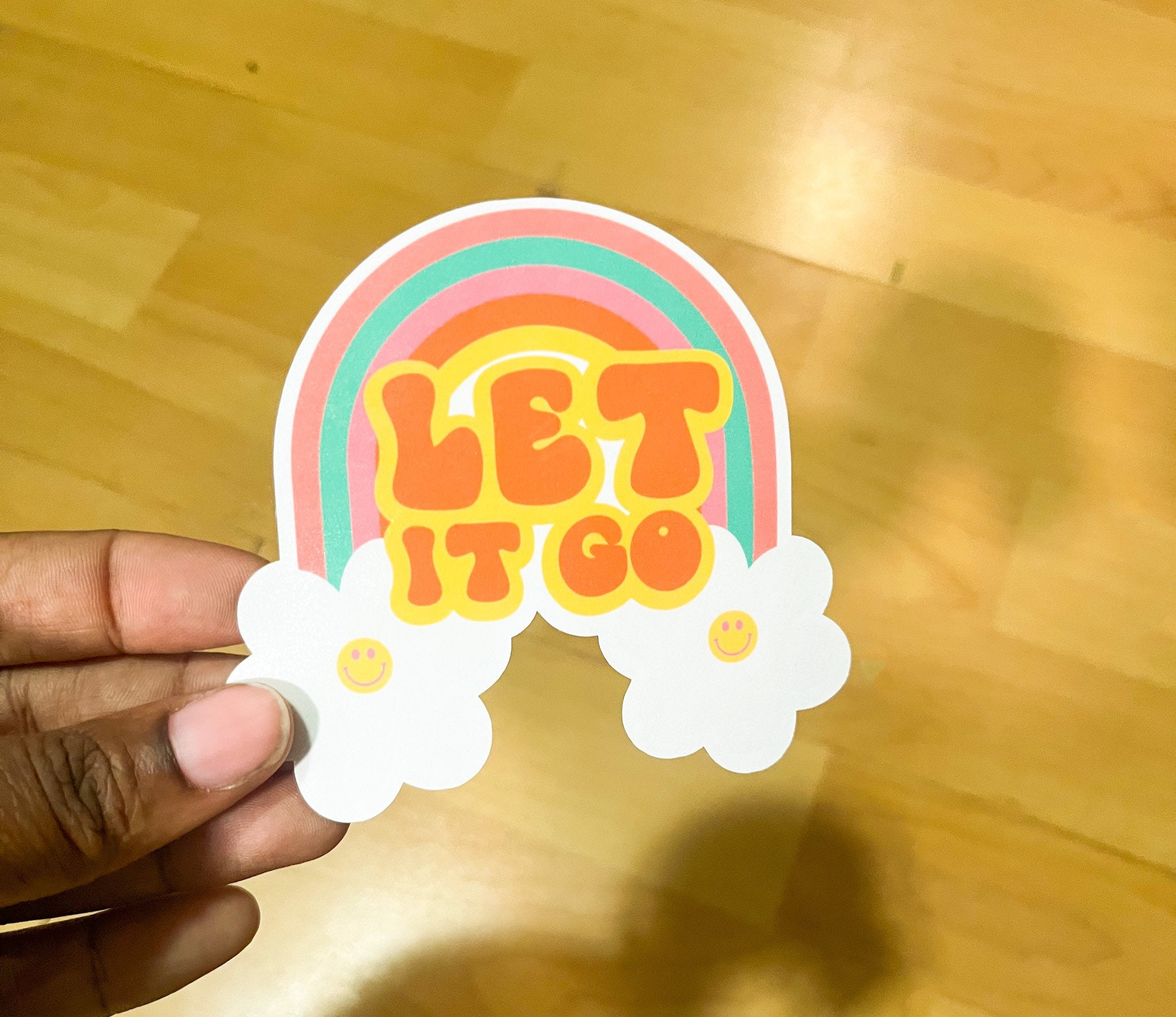 Let It Go Sticker, Positivity Sticker, Laptop Decal, Fun Sticker ...
