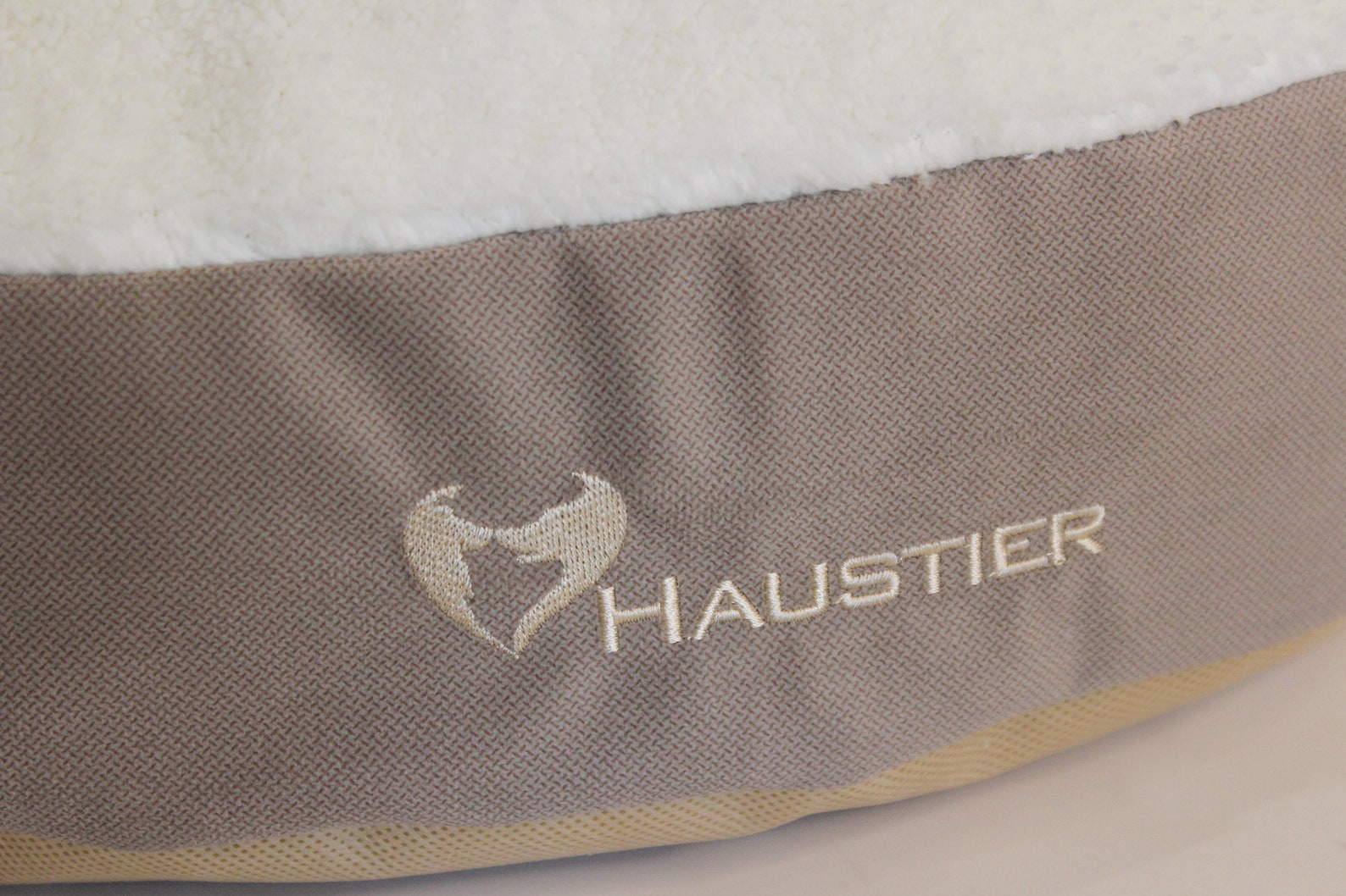 Beige Dog Bed With Blanket Round Dog Bed With Canopy and - Etsy