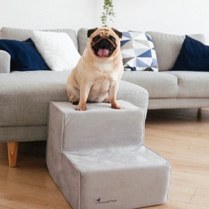 2-step Dog Stairs | Furniture Fabric Pet Steps for Small Dogs - Etsy