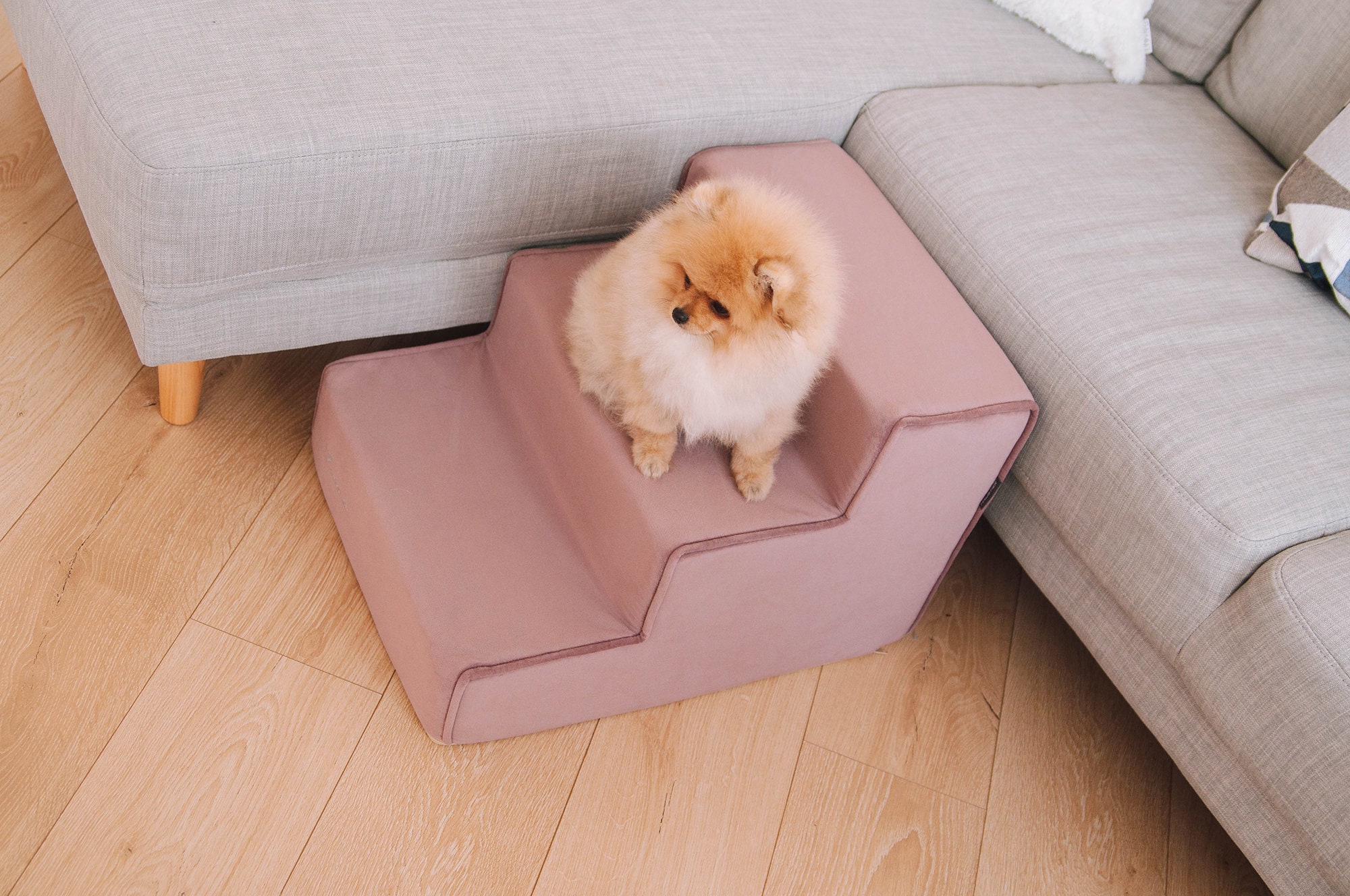 Velour Dog Steps | 3-step Pet Stairs for Small Dogs - Etsy