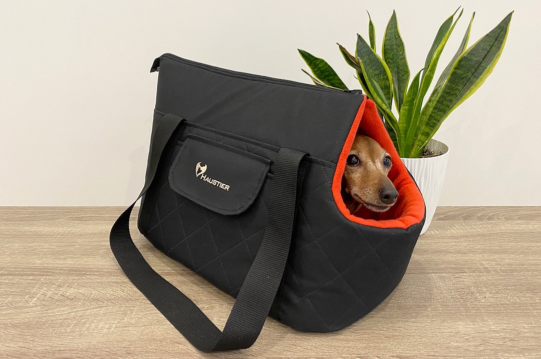 Black Waterproof Pet Carrier | Dog Carry Handbag | Dog Carrying Pouch ...