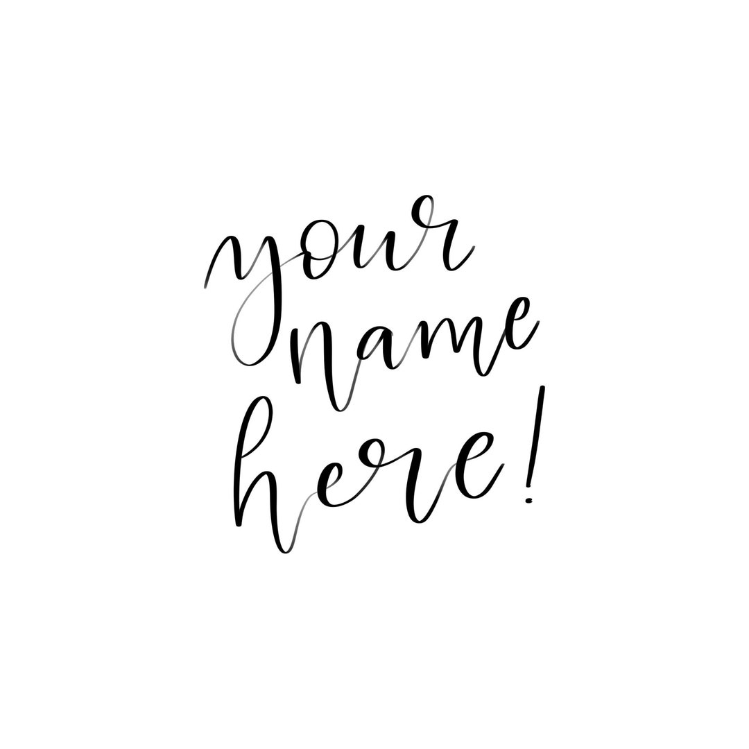 Custom Hand Lettered Names - Etsy