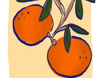 Orange Print - Etsy