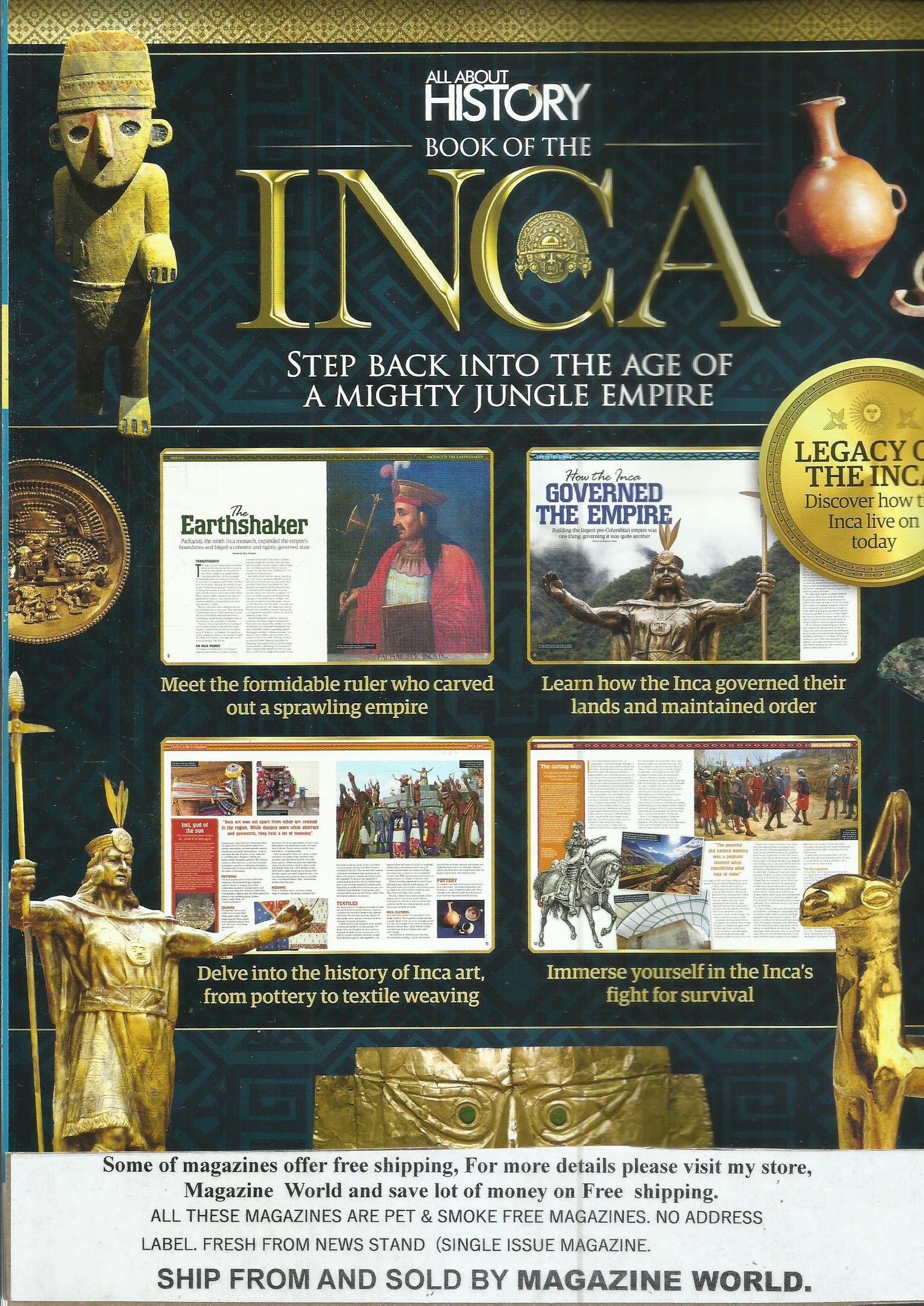 All About History Book of the INCA Magazine Brothers at War - Etsy