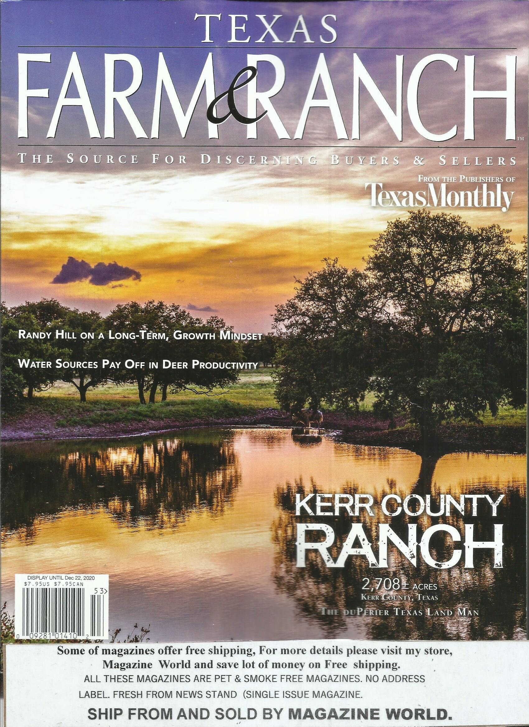 Texas Farm & Ranch Magazine Kerr County Ranch Herbst 2020 | Etsy