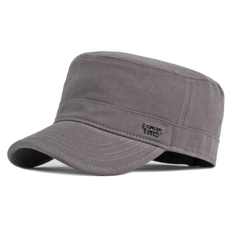 Cotton Military Caps-men Women Spring Summer Flat Top Military Caps ...