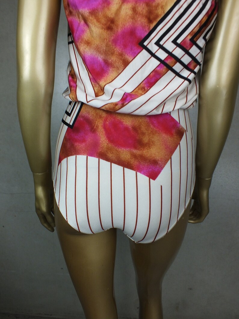 Vintage 80s 1980s Swimsuit Bodysuit Bathers Halter Tie Top Etsy