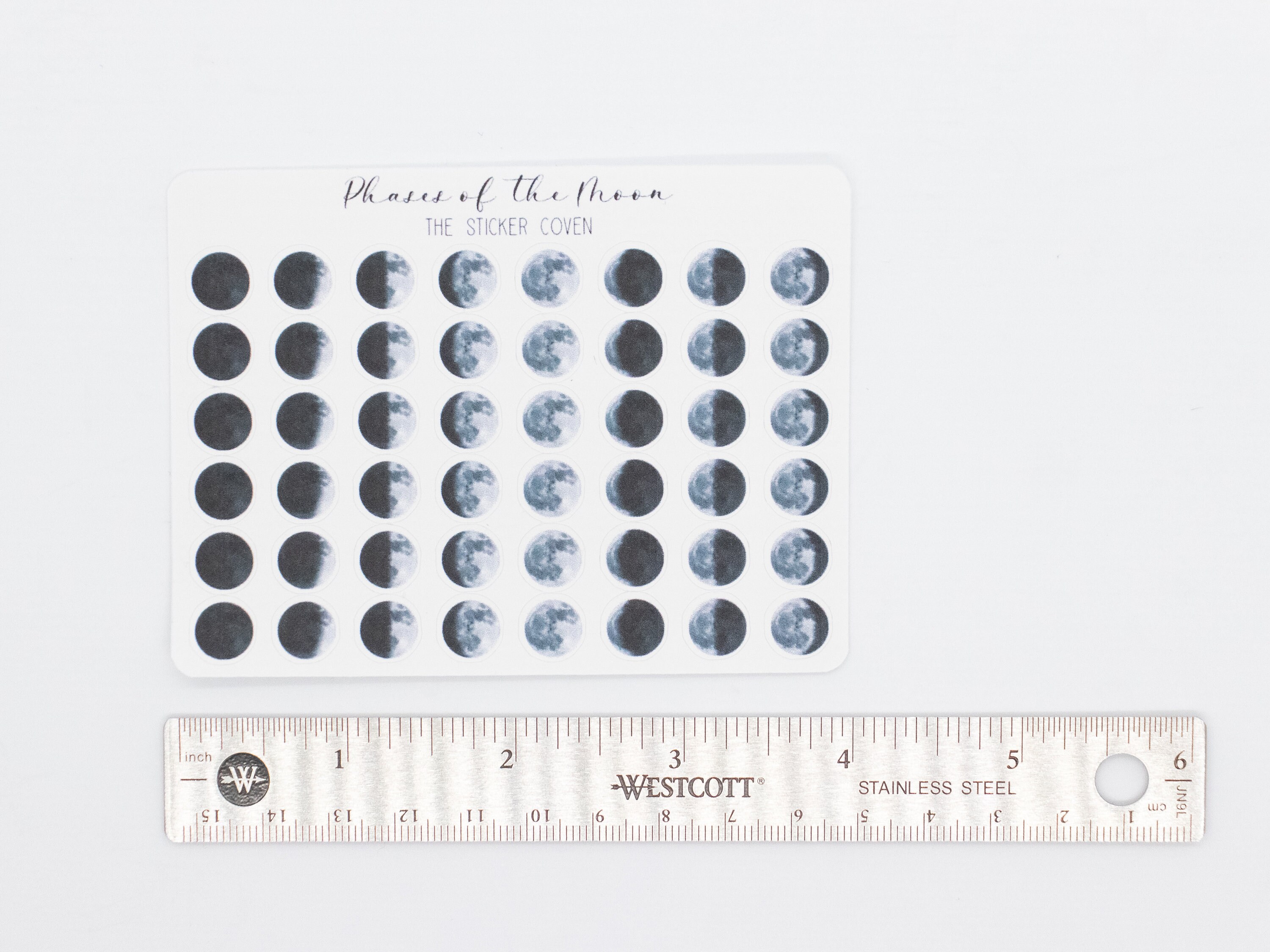 Realistic Moon Phase Stickers Mini Sticker Sheet Planner - Etsy