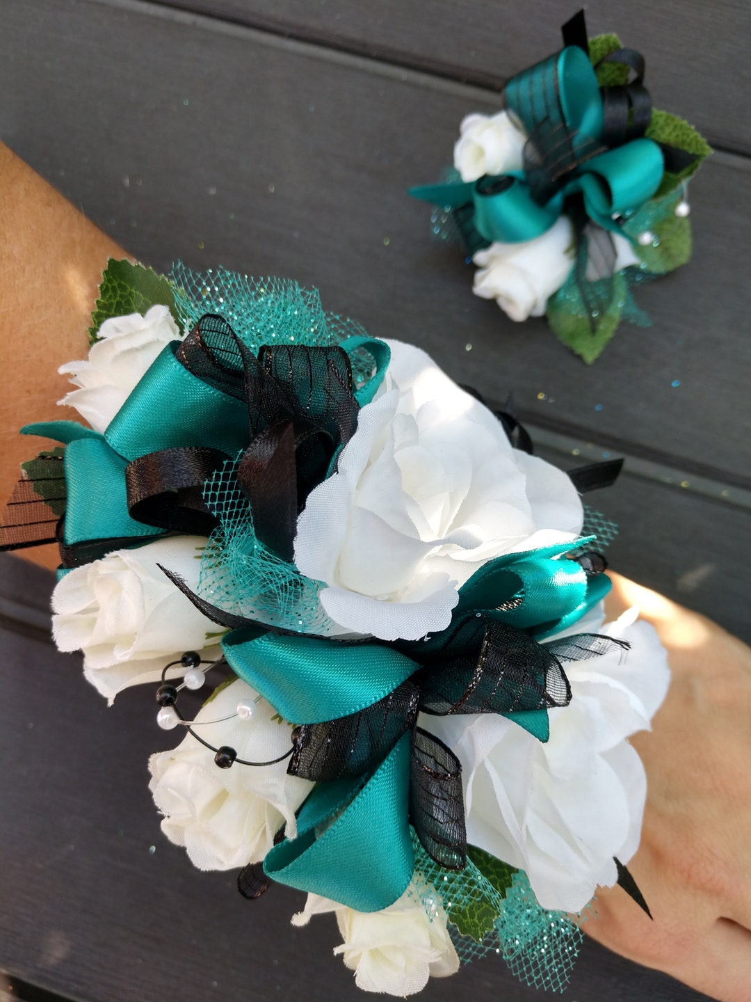 Homecoming Corsage and Boutonniere Set. Prom Corsage Wedding or Dance ...