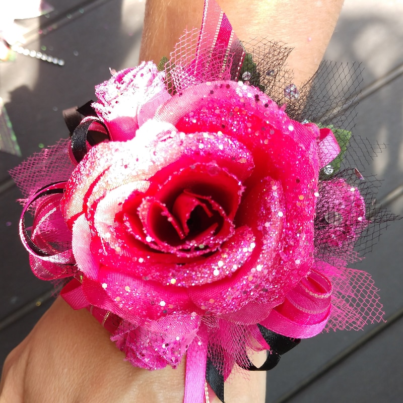 Pink Wrist Corsage - Etsy