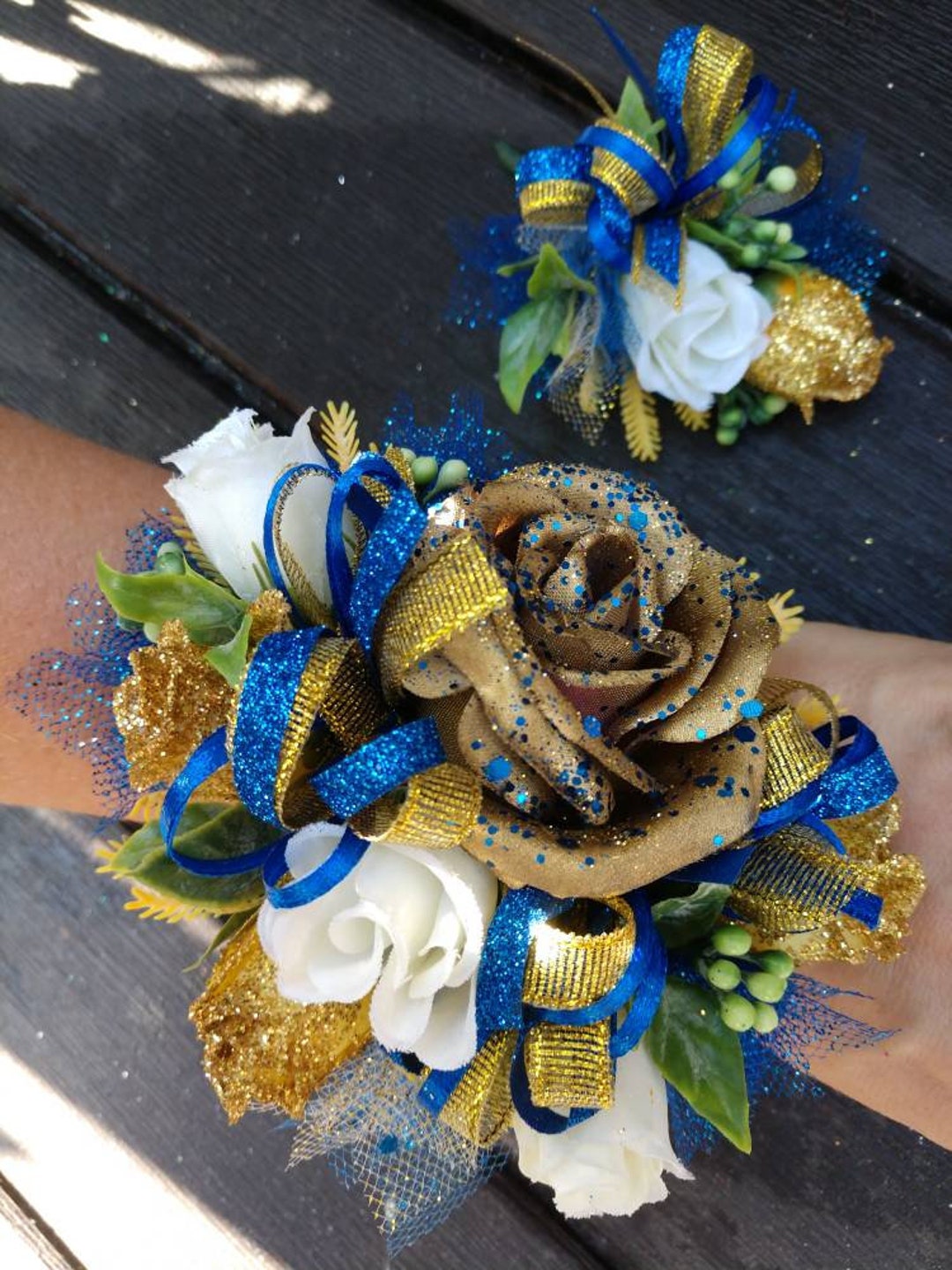 Wrist Corsage and Boutonniere Set. Prom Corsage and Boutonniere Set ...