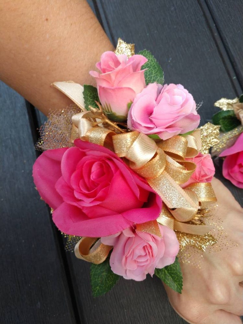 Wrist Corsage and Boutonniere Set. Prom Corsage and - Etsy