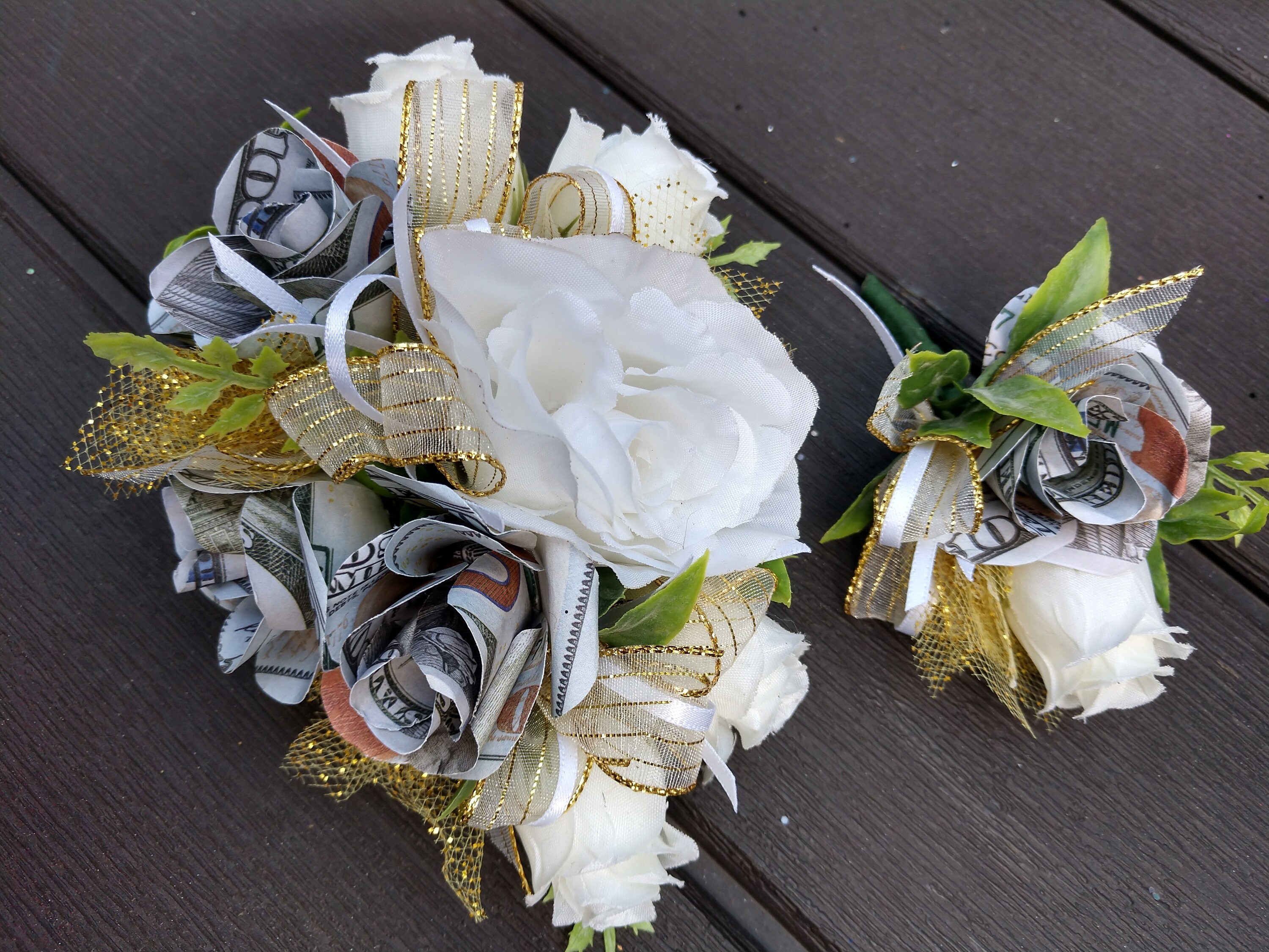 Wrist Corsage and Boutonniere Set. Prom Corsage. Boutonniere. Corsage ...