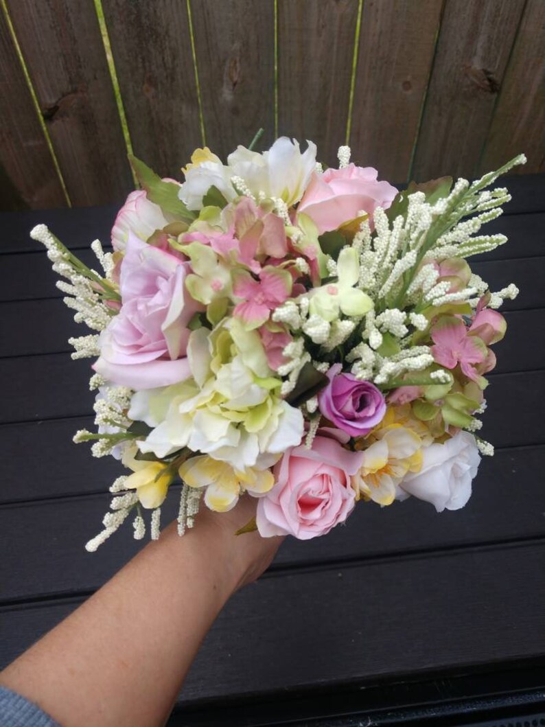 Homecoming Prom Wedding Bouquet Pastel Pink Purple Flowers - Etsy